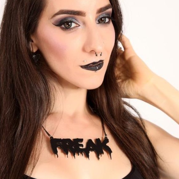 Jewelry | Freak Statement Chain Pendant Necklace Goth | Poshmark